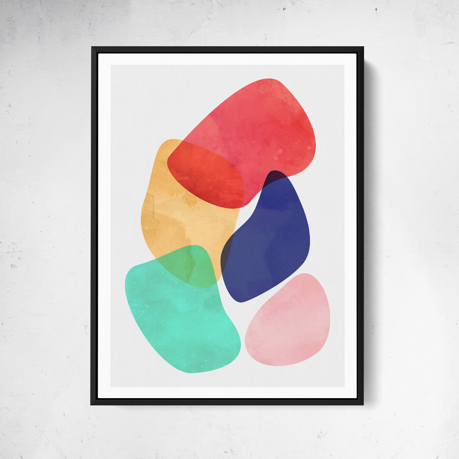 Abstract Stones Modern Minimalist Colorful Wall Art