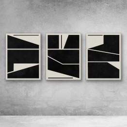 Modern Black & White Canvas Wall Art