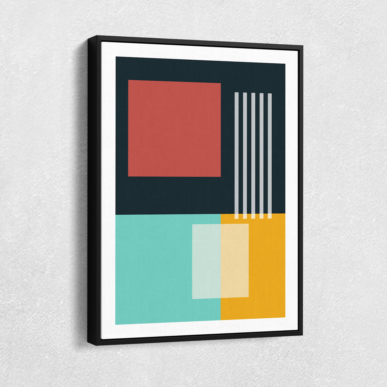 Modern Abstract Geometric Shapes #2 Mid Century Colorful Wall Art