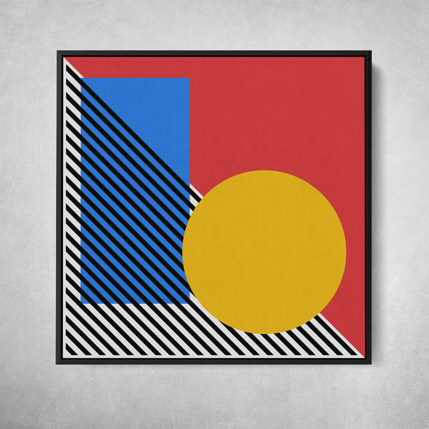 Primary Shapes #1 Bauhaus Modern Retro Geometric Wall Art