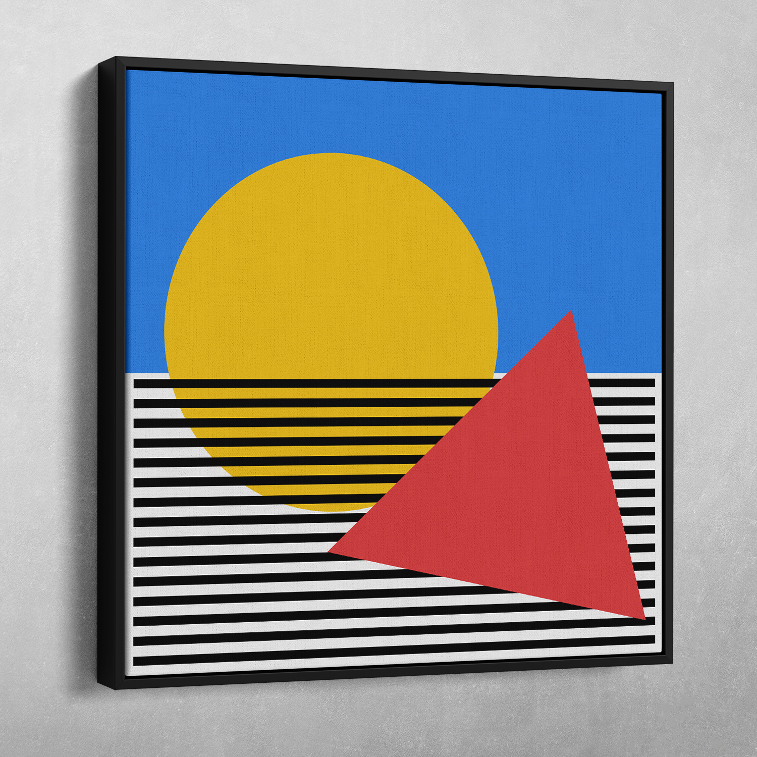 Primary Shapes #2 Bauhaus Modern Retro Geometric Wall Art