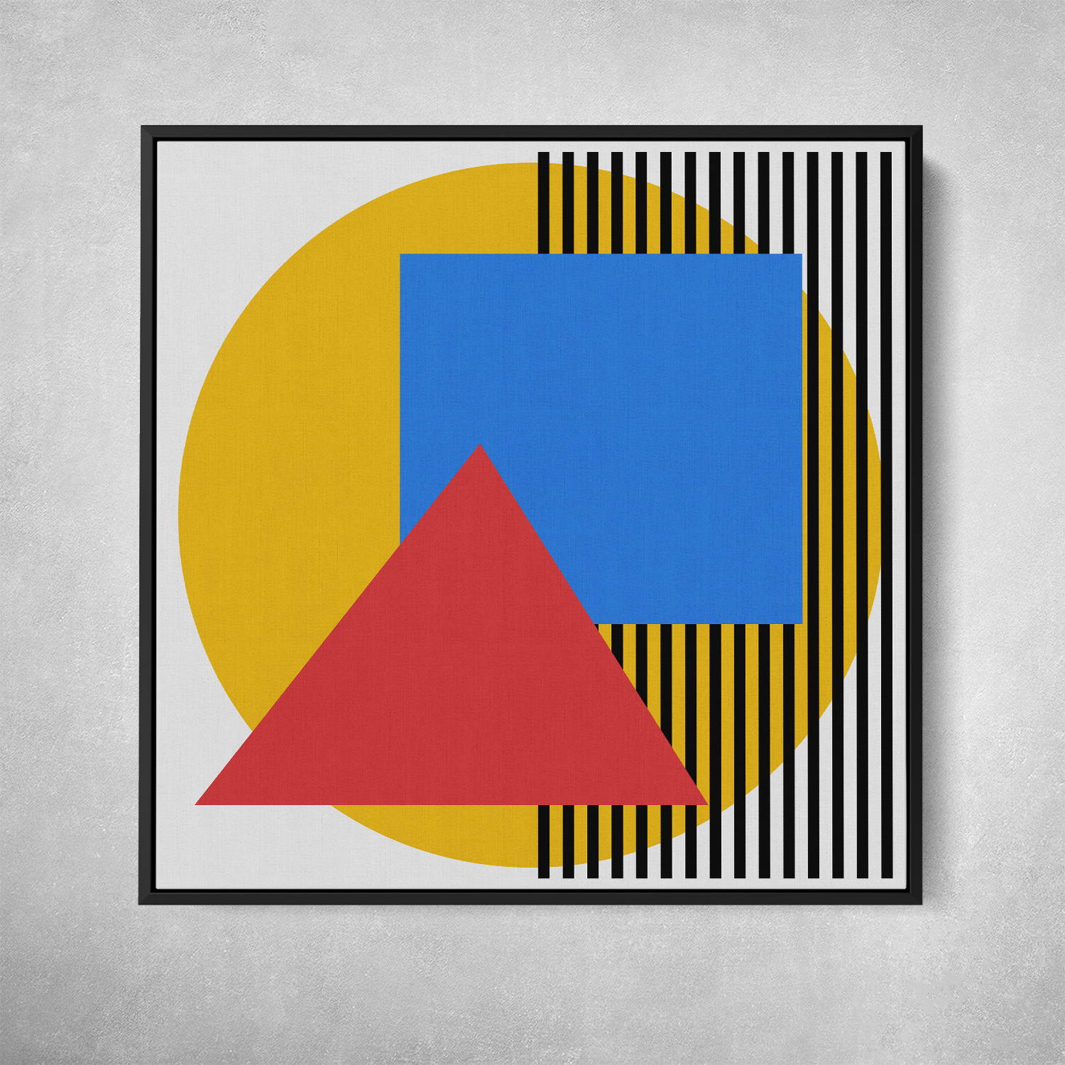 Primary Shapes #3 Bauhaus Modern Retro Geometric Wall Art